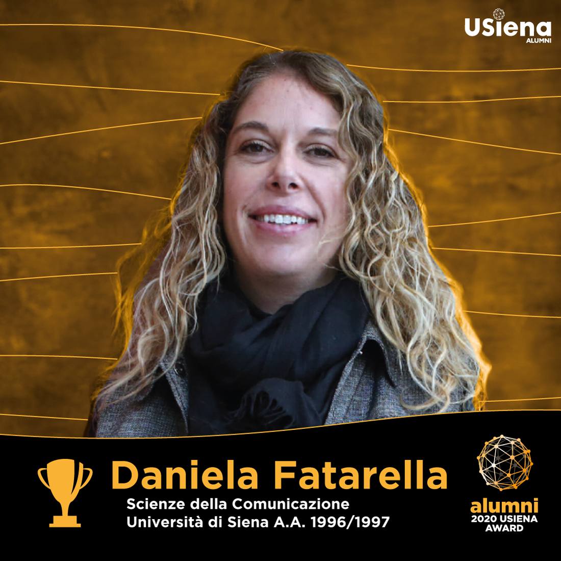 Daniela Fatarella – USiena Alumni Awards 2020 – USiena Alumni